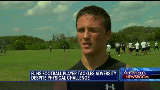 Inspirational Story: HS Football Player Tackles Physical Disability ...
